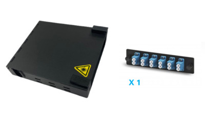 6 port wall mount fiber patch panel - modglinjade