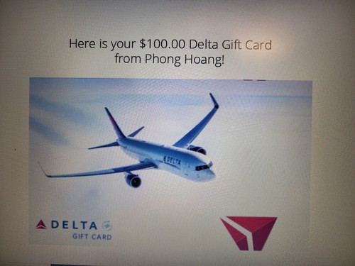 $100 Delta Airlines Digital Gift Card Certificate | eBay