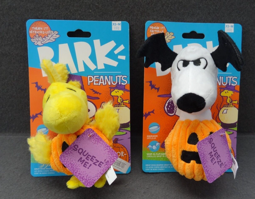 NEW Bark Box Peanuts Halloween Snoopy & Woodstock XS-M Thrash Squeak ...