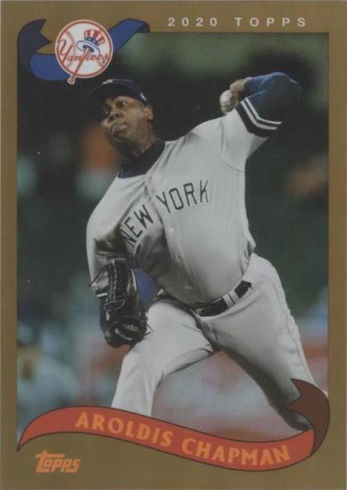 2020 Topps Archives - 2002 Topps Aroldis Chapman #257 Orange Foil /75 ...