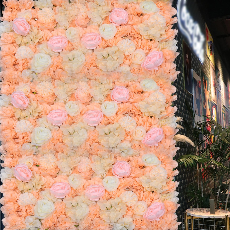 6 Artificial Flower Wall Panel Floral Backdrop Wedding Decorative Wall ...