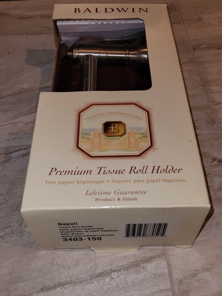 Baldwin Premium NAPOLI Brass Tissue Roll Holder 3403-150 & 2 Towel ...