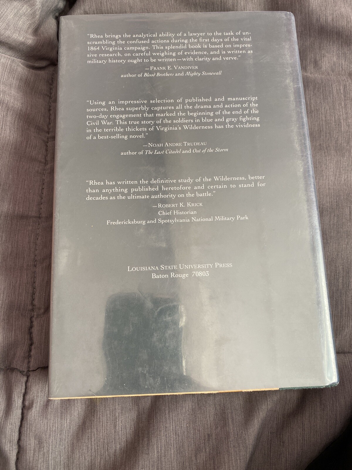 The Battle of the Wilderness by Gordon C Rhea - First edition Ex Lib ...
