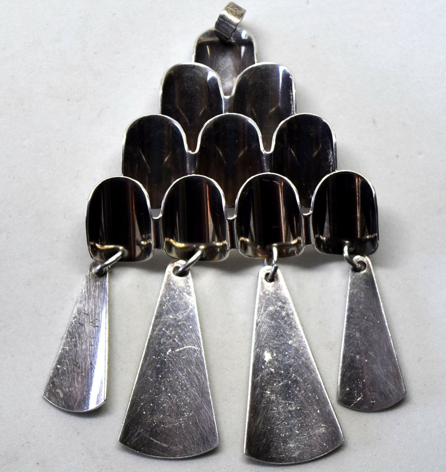 Vintage David Andersen Sterling Silver Pendant - Gem