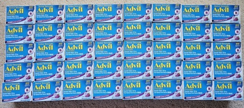 (40 Box) Advil Junior Strength Chewable Tablets - Grape, 24 Ct Each ...