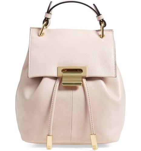 WOMEN'S PINK IVANKA TRUMP SMALL LEATHER BACKPACK MINI TURNER | eBay