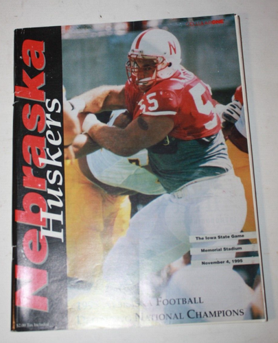 1995 Football program- Nebraska Cornhuskers vs Iowa State Cyclones | eBay