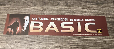 2003 Basic Movie Theater Mylar Poster 2”x12” John Travolta Samuel L ...