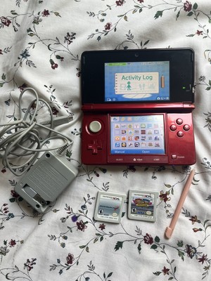 Nintendo 3DS Handheld System - Flame Red + 2 Games + Charger + Pen | eBay