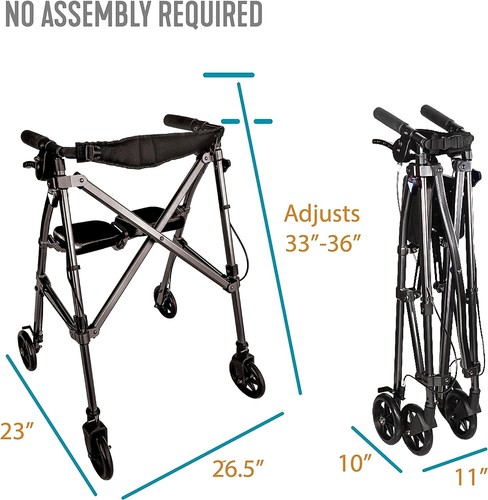 Able Life Space Saver Rollator - Regal Rose (4250-RR) for sale online ...