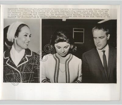 Portraits Actors MARLON BRANDO, ANNA KASHFI & ALICE MARCHAK 1965 Press ...