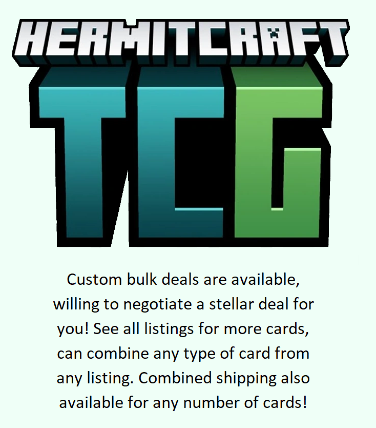Hermitcraft TCG CREO Effect Cards 1E, 2E And S2 Alters: Common, Rare ...