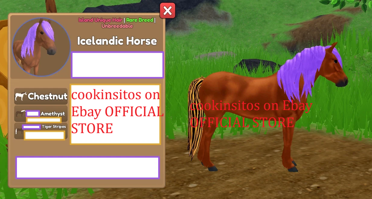 Wild Horse Islands Island Unique Hair IUH MM ICELANDICS IUHS (EACH) | eBay