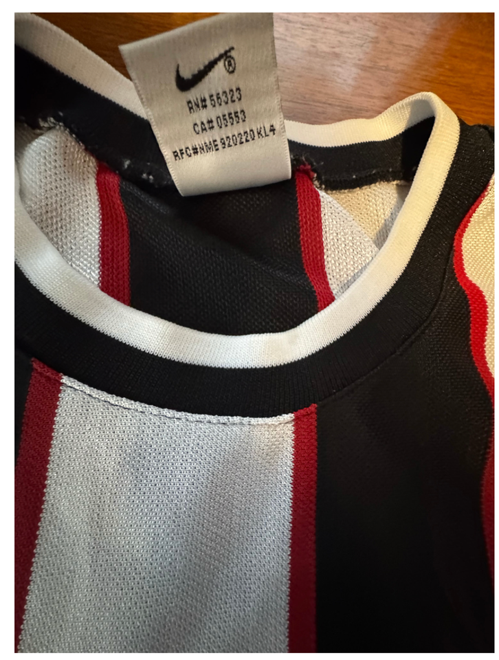 Vintage Nike MetroStars MLS Soccer Jersey | Black Red White Striped ...