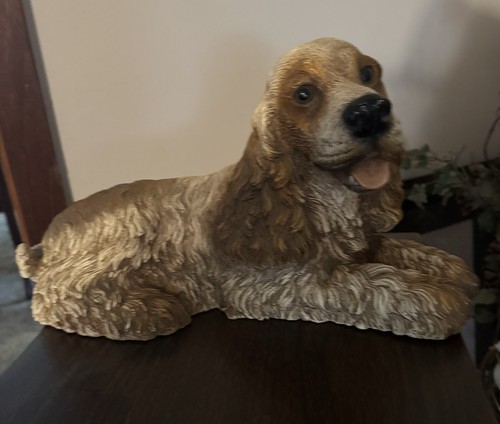 Vintage 1986 HOMCO Cocker Spaniel Large Cast Resin Statue Dog Figurine ...