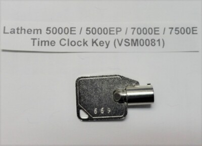 Key 669, Key 699. Lathem 5000E / 5000EP / 7000E / 7500E Time Clock Key ...