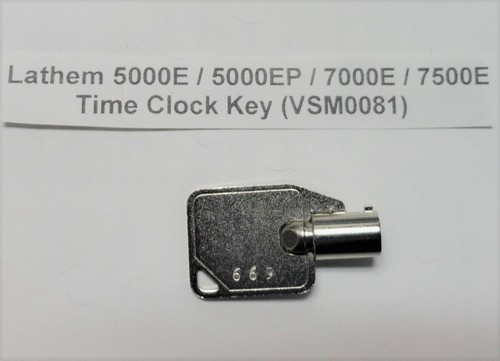 Key 669, Key 699. Lathem 5000E / 5000EP / 7000E / 7500E Time Clock Key ...