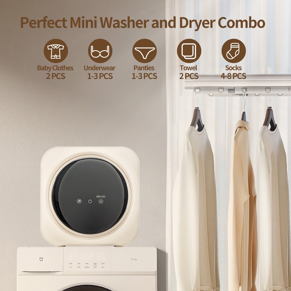 LoJok 2 In 1 3.5 L Mini Portable Cloth Washer And Dryer Combo for Baby ...