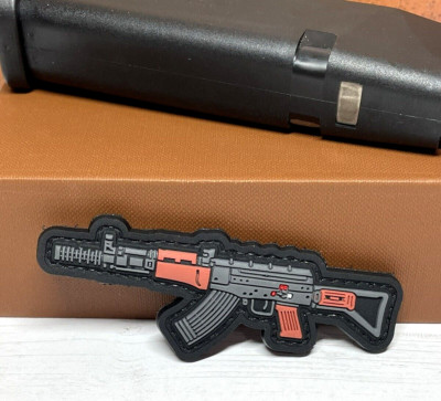 AK47 PVC Gun Patch - Tactical Assault Rifle Morale Patch - Hook and ...
