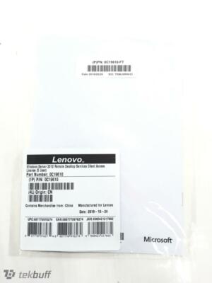 Lenovo Windows Server Remote Desktop 2012 OEM RDS CAL - 5-User License ...