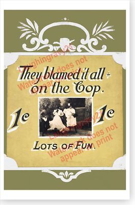 They Blamed It All On The Cop Penny Arcade Mutoscope Movie Marquee ...