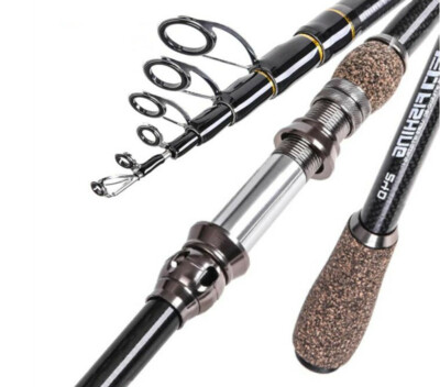 Power Telescopic Rock Fishing Rods Travel Rods 1.8M-2.7M Carbon Fiber ...