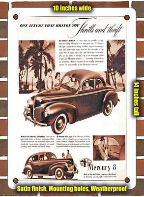 Metal Sign - 1940 Mercury 8 Sedan Coupe Town Sedan - 10x14 Inches | eBay