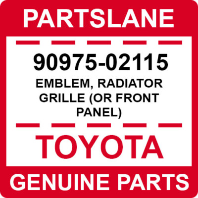 90975-02115 Toyota OEM Genuine EMBLEM, RADIATOR GRILLE (OR FRONT PANEL ...