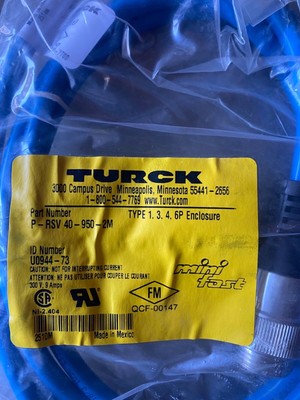 TURCK RSV-40-950-2M U0944-73 Cordset | eBay
