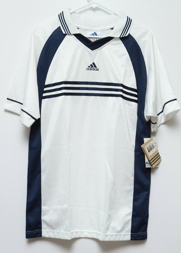 Vtg Adidas Soccer Kaiser Jersey White/Blue New Old Stock Made In USA ...