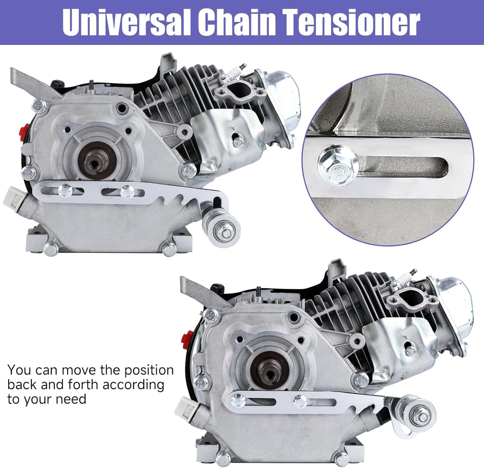 Mini Bike Chain Tensioner Adjuster Bracket with Roller Compatible with ...