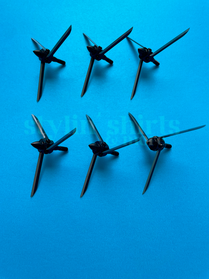Turkey Head Hunting Point Archery Fixed Three Blade Broadheads 125 ...