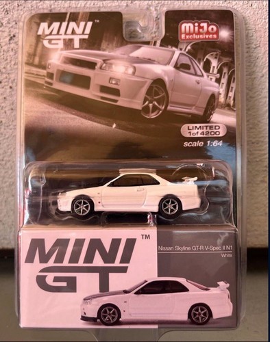 Mini GT 1:64 Nissan Skyline GT-R (R34) V-Spec N1 White #397 | eBay