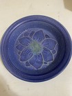 Signed Tae Bluish-purple Glazed Flower Ceramic Handmade Pie Dish ...