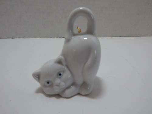 Super Cute White Cat Kitten Bell Has Ringer | eBay