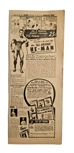 George Jowett Body Building Course by Strongman Weight Lifter Print Ad ...
