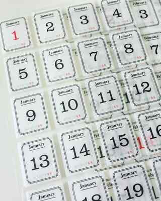 Calendar Stickers 12pc cute planner diary journal deco sticker day date ...