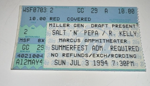 R Kelly Salt N Pepa Summerfest Festival Concert R&B Music Ticket Stub ...
