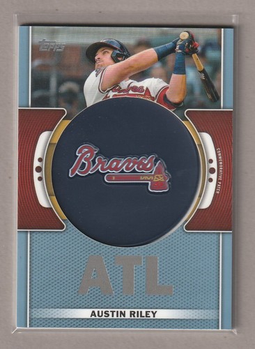 Austin Riley 2023 Topps "Blue" Team Logo Patch #TLP-ARI Atlanta Braves ...