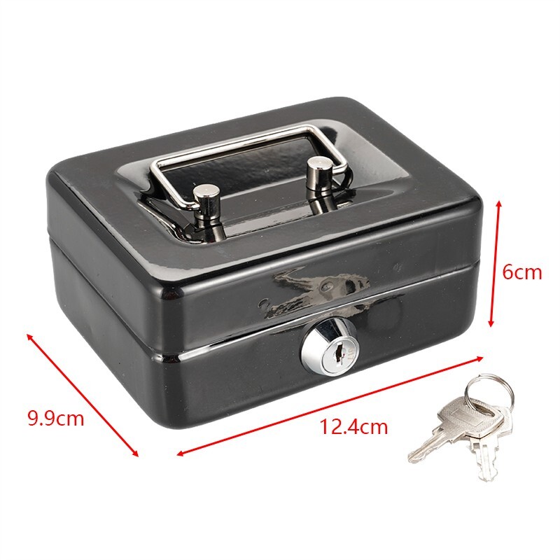 Portable Key Safe Box Key Locker Mini Steel Bank Safety Box Storage ...