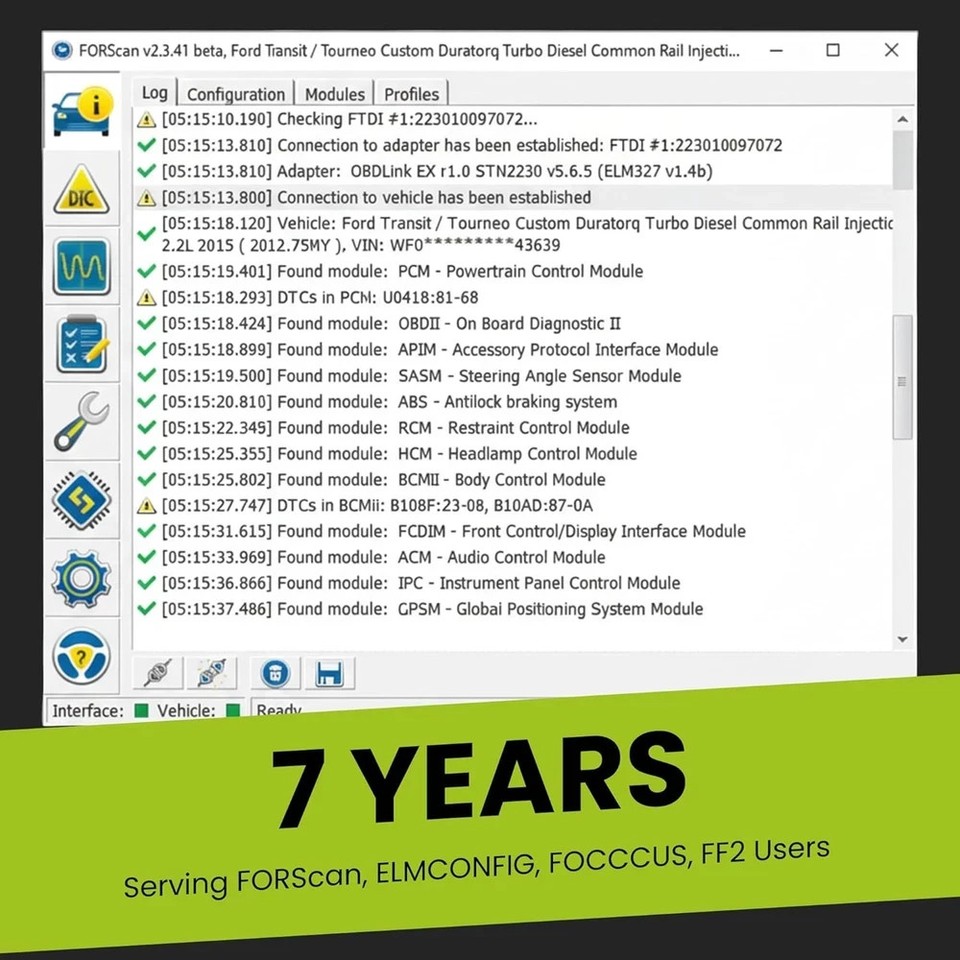 FORScan ELM327 OBD2 USB Diagnostic Tool with MS-CAN HS-CAN Switch | eBay