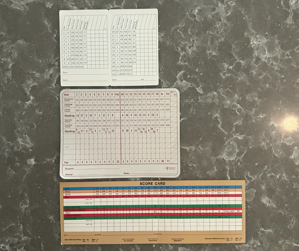 LOT OF 15 VINTAGE GOLF SCORECARDS, CYPRESS POINT, COLONIAL CC | eBay