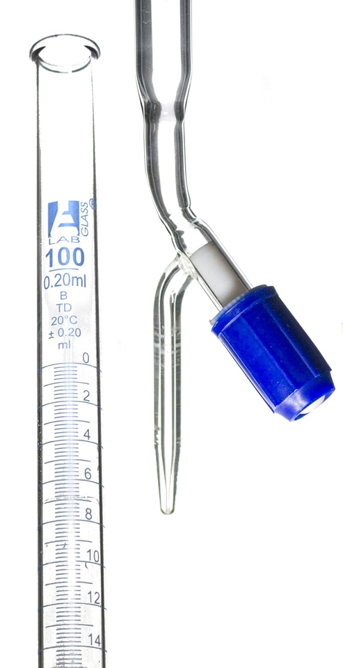Class B 100mL Borosilicate Burette - 0.2mL Graduations - 0.2mL ...
