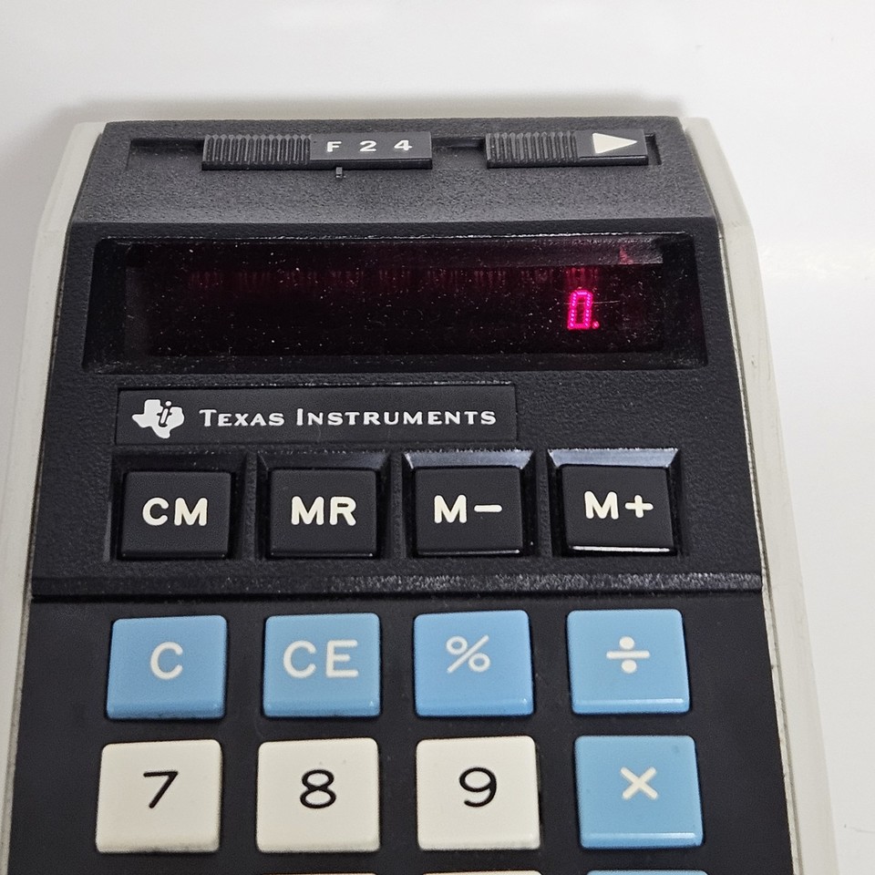 1974 Vintage Texas Instrument TI-2550 Calculator With Case Red LED ...