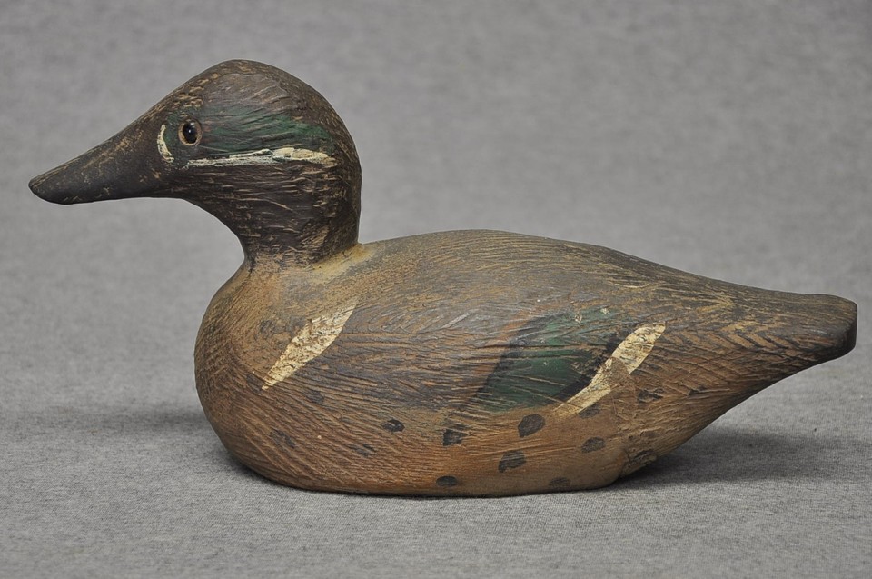 Green-winged Teal drake duck decoy GLASS EYES UNKNOWN MAKER HUNTING DECOY O P | eBay