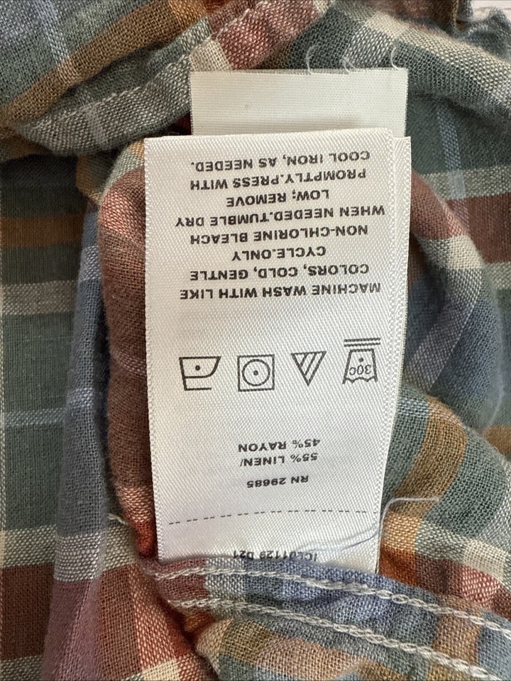 Pendleton Shirt Men XXL Blue Surf Madras Plaid Button Down Camp Pocket ...