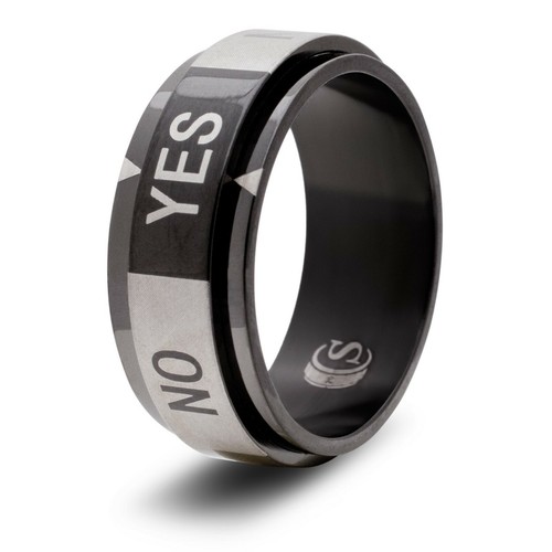 Yes No (Two Sided) Decision Making Dice Random Spinner Ring RPG Black ...