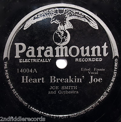 JOE SMITH~Rare Blues 78-Heart Breakin' Joe & African Rag~PARAMOUNT ...