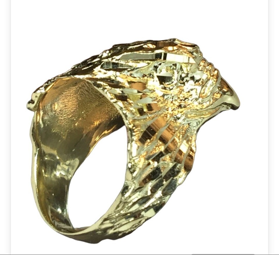 Vintage Men's 14k Solid Gold Eagle Ring, Men's Pinky Ring, Cool Men's ...