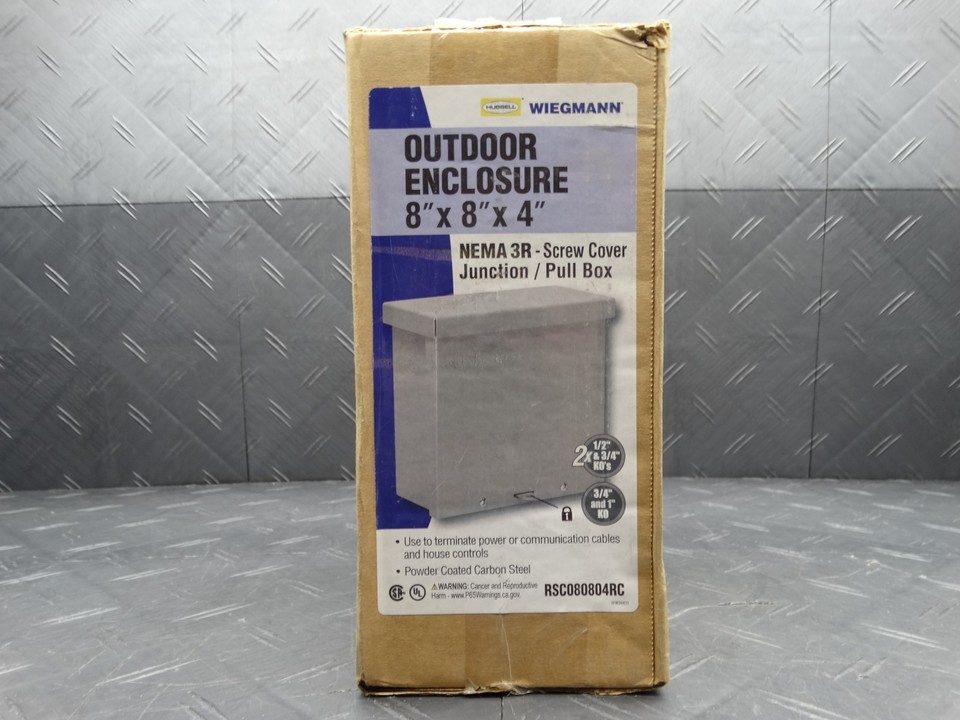 Wiegmann NEMA 3R Indoor Outdoor Pull Box Junction Enclosure RSC080804RC ...